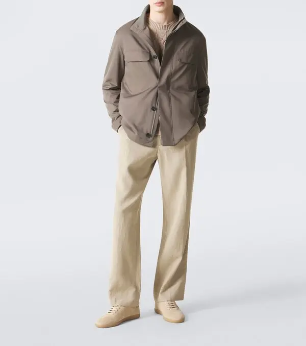 Zegna Suede Lace-up Sneakers - Beige