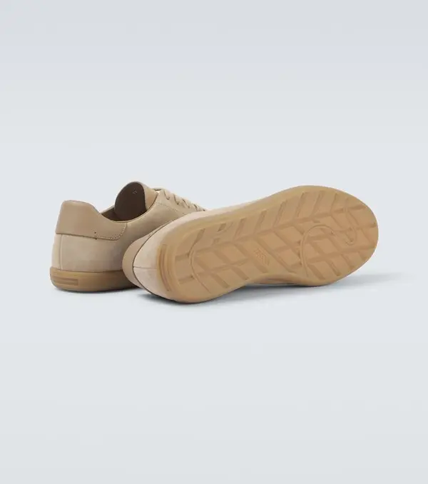 Zegna Suede Lace-up Sneakers - Beige