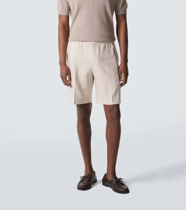Zegna Linen Bermuda Shorts - White