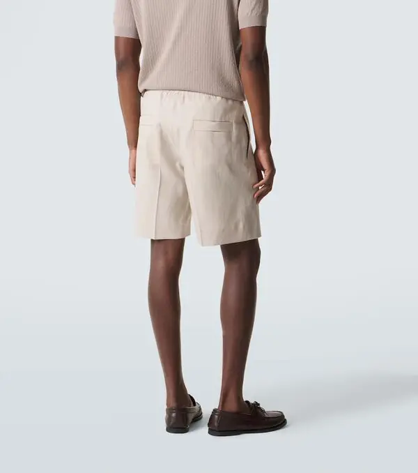 Zegna Linen Bermuda Shorts - White