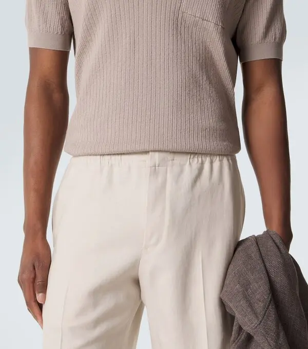 Zegna Linen Bermuda Shorts - White