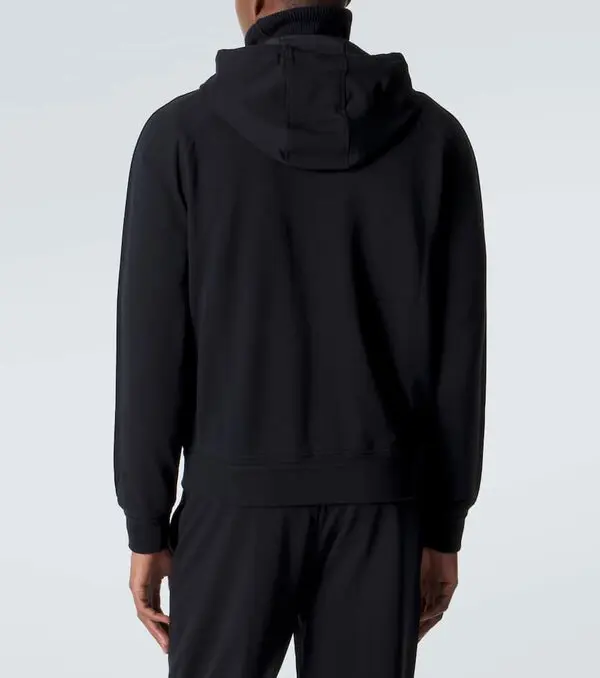 Zegna Cotton-blend Hoodie - Blue