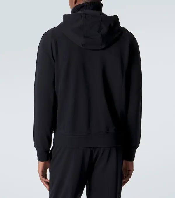 Zegna Cotton-blend Hoodie - Blue