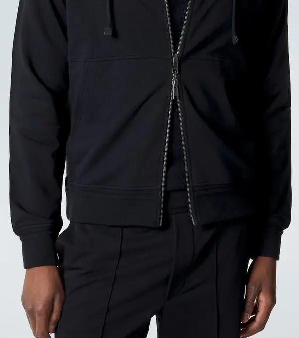 Zegna Cotton-blend Hoodie - Blue