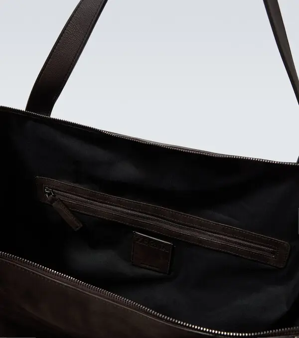 Zegna Leather Duffle Bag
