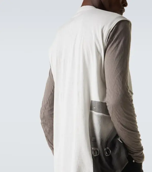 Rick Owens Jumbo Printed Cotton Jersey Tank Top