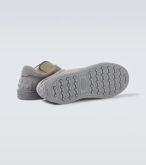 TOD'S Suede Lace Up Sneakers - Grey