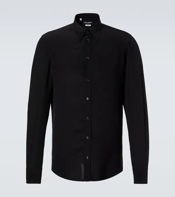 Dolce & Gabbana Silk Crêpe De Chine Shirt - Black