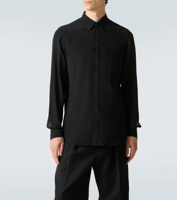 Dolce & Gabbana Silk Crêpe De Chine Shirt - Black