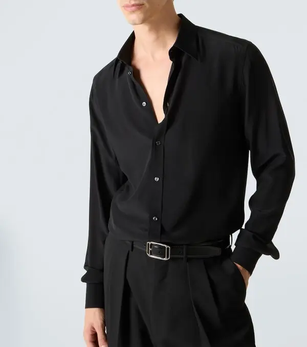 Dolce & Gabbana Silk Crêpe De Chine Shirt - Black