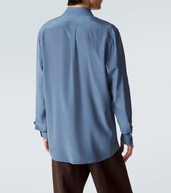 Dolce & Gabbana Silk Crêpe De Chine Shirt - Blue