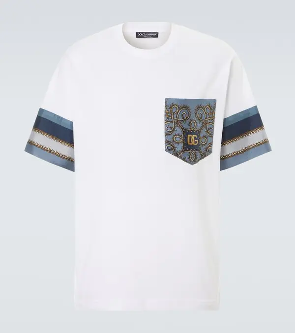 Dolce & Gabbana Printed Cotton And Silk T-shirt