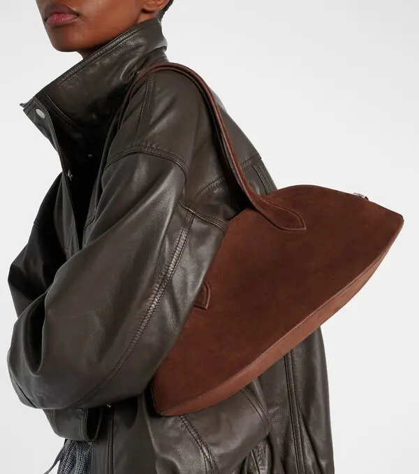 AESTHER EKME Cosmo Suede Bowling Bag - Brown