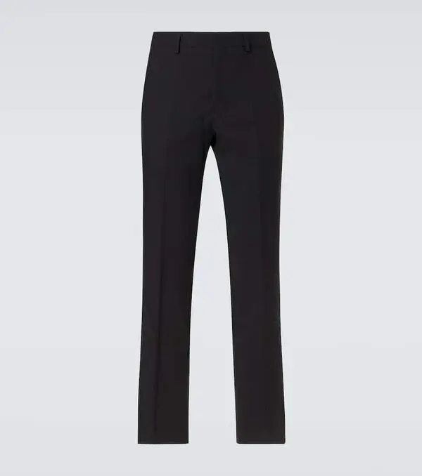 Ami Virgin Wool Gabardine Straight Trousers