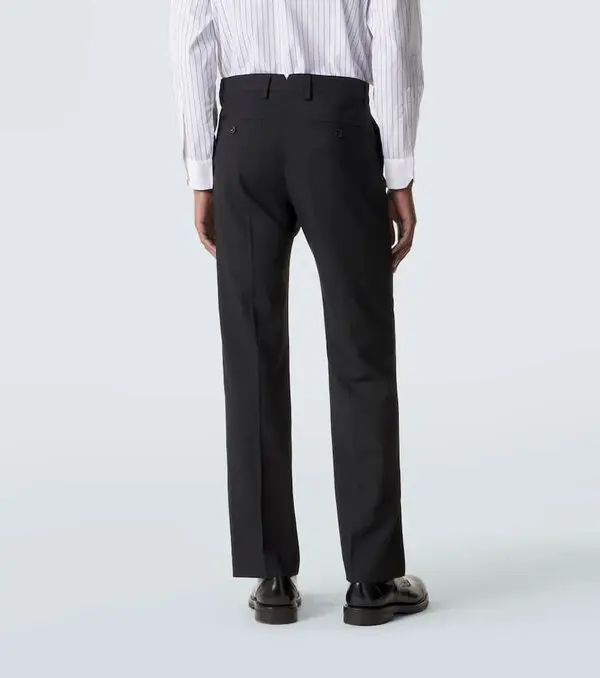 Ami Virgin Wool Gabardine Straight Trousers