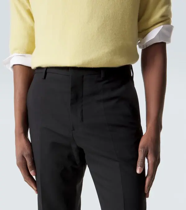 Ami Virgin Wool Gabardine Straight Trousers