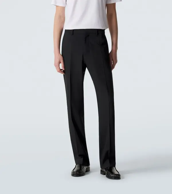 AMI Paris Virgin Wool Gabardine Straight Trousers