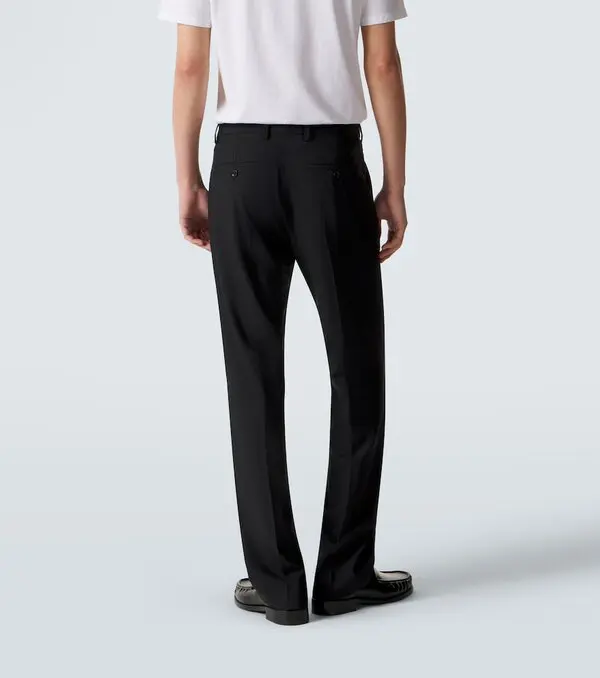 AMI Paris Virgin Wool Gabardine Straight Trousers