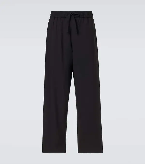 AMI Paris Virgin Wool Gabardine Straight Trousers