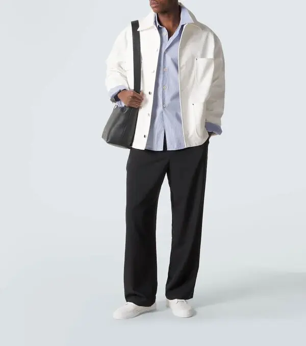 AMI Paris Virgin Wool Gabardine Straight Trousers