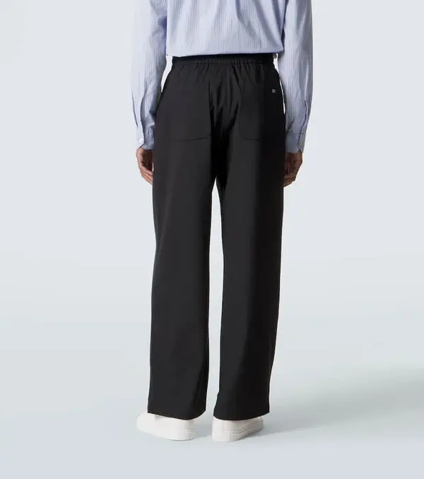 AMI Paris Virgin Wool Gabardine Straight Trousers