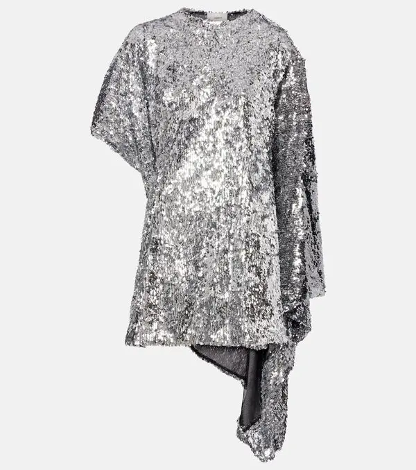 Coperni Zero Waste Draped Sequined Minidress