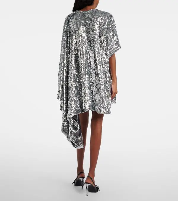 Coperni Zero Waste Draped Sequined Minidress