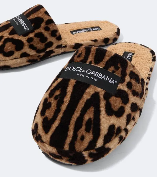 Dolce & Gabbana Leopard-print Slippers