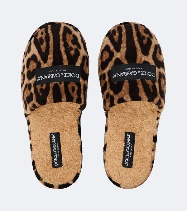 Dolce & Gabbana Leopard-print Slippers