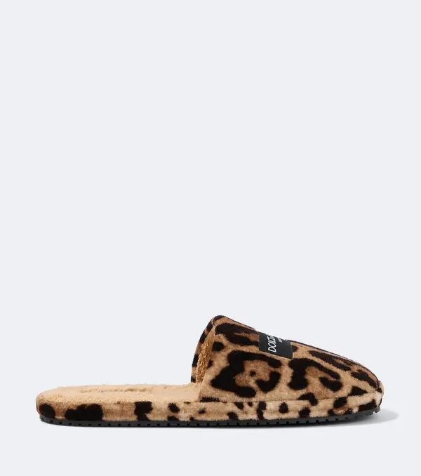 Dolce & Gabbana Leopard-print Slippers