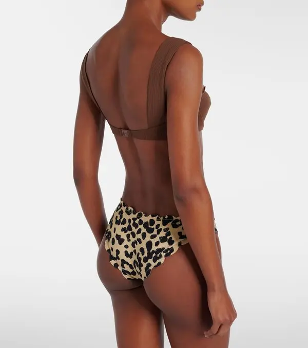 Marysia Antibes Scalloped Bikini Bottoms - Brown