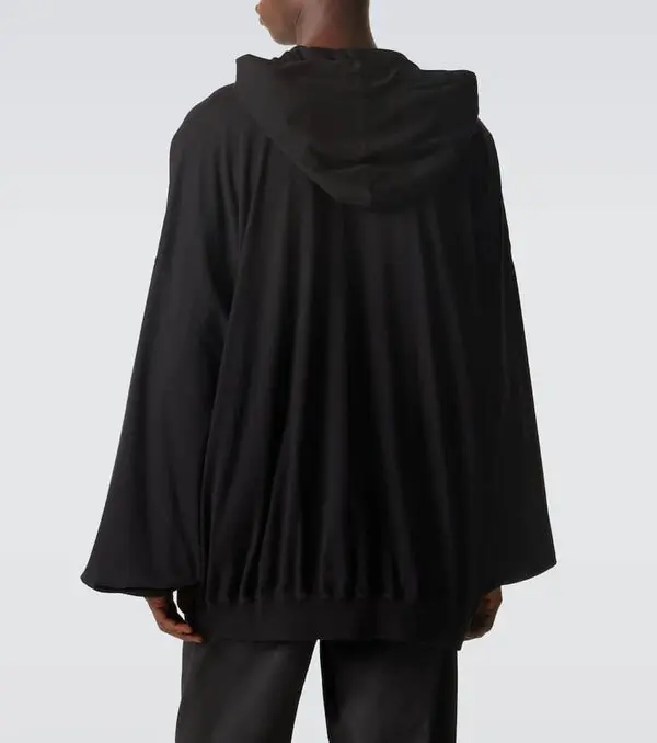 Rick Owens Cotton Jersey Hoodie - Black