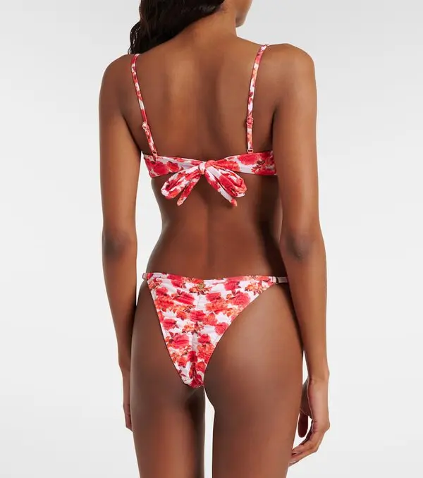 BANANHOT Emi Floral Bikini Bottoms - Red