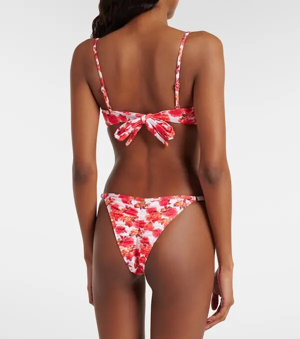 BANANHOT Emi Floral Bikini Bottoms - Red