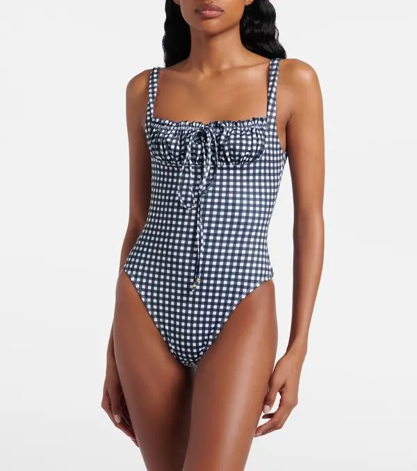 BANANHOT Gia Gingham One Piece Swimsuit - Black