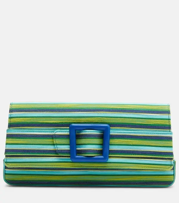 Manolo Blahnik Maygot Small Striped Clutch - Multicoloured
