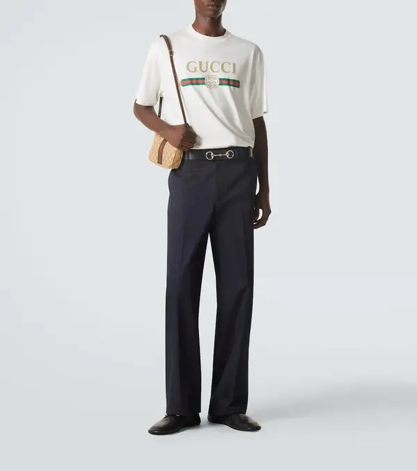 Gucci Cotton Twill Straight Pants