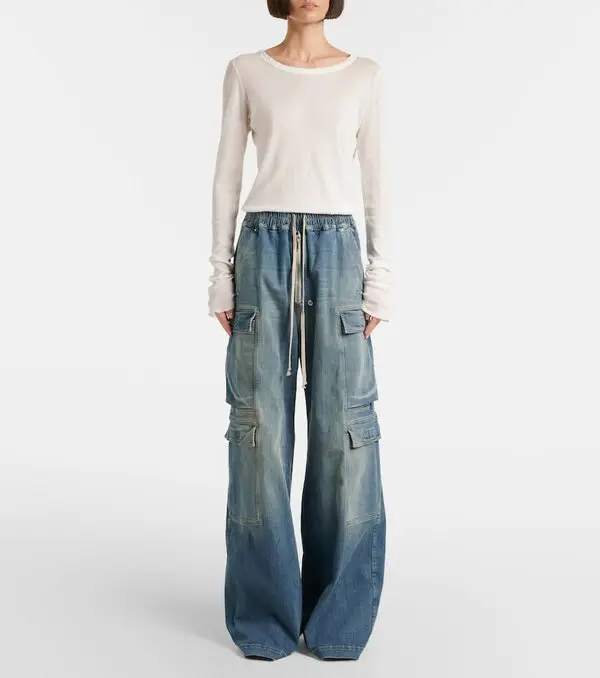 Rick Owens Jumbo Belas Cargo Jeans - Blue