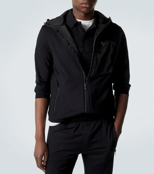 Prada Re-nylon And Cotton-blend Hoodie