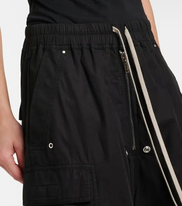 Rick Owens Jumbo Belas Cotton Cargo Pants - Black