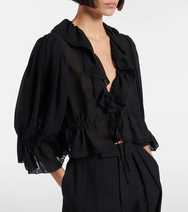 Chloé Ruffled Silk Blouse