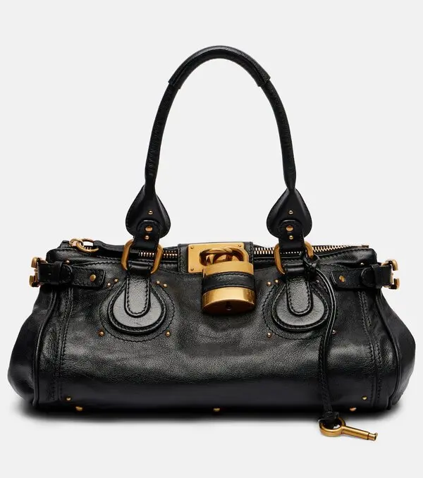 Chloé Paddington Leather Shoulder Bag - Black