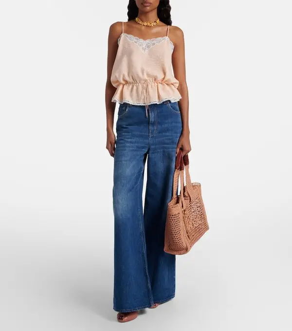 Chloé Raffia Tote Bag - Brown