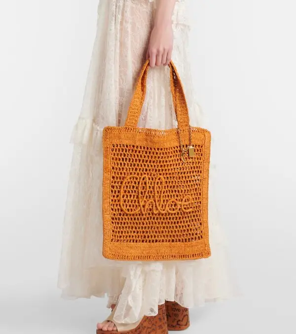 Chloé Raffia Tote Bag