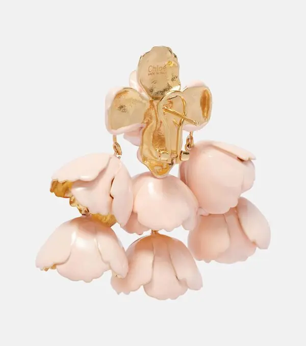 Chloé Flower Cloud Enamel Drop Earrings