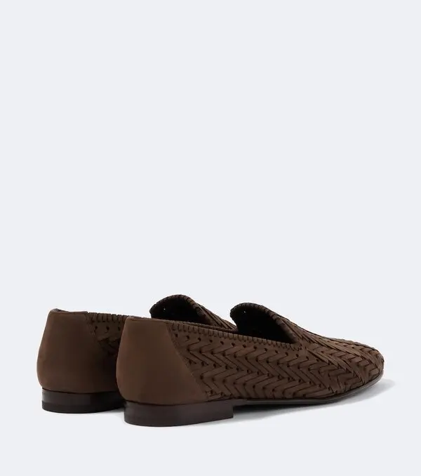 Manolo Blahnik Mario Suede Loafers - Brown