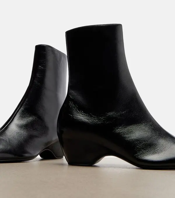 Khaite Leather Ankle Boots