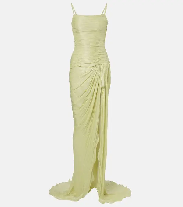 MARMAR HALIM Pleated Gown - Yellow