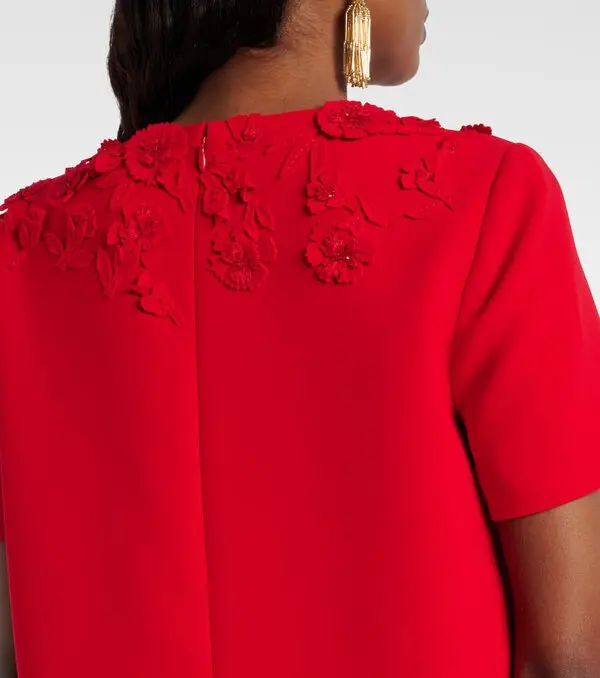 Carolina Herrera Embellished Minidress - Red