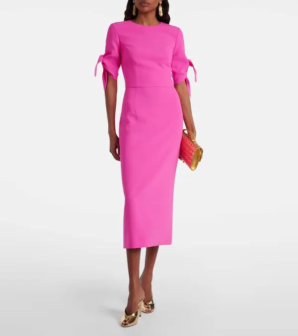 Carolina Herrera CrPe Cocktail Dress - Pink | Editorialist